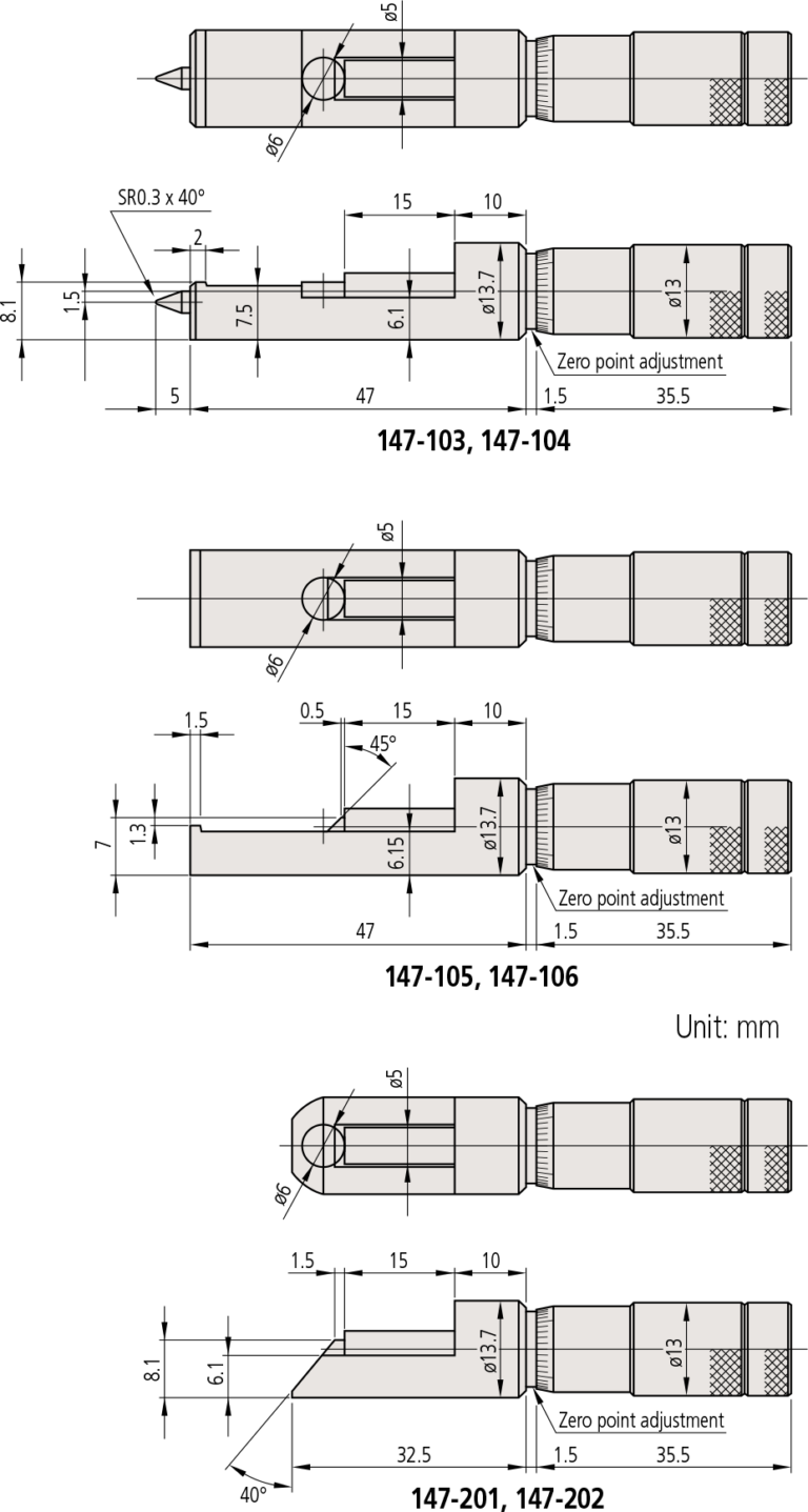 Mitutoyo-SERIES 147-Can Seam Micrometers