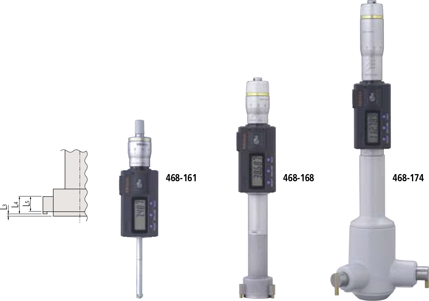 Mitutoyo SERIES 468 Three point Internal Micrometers Digimatic Holtest Mitutoyo SERIES 468 Three point Internal Micrometers Digimatic Holtest