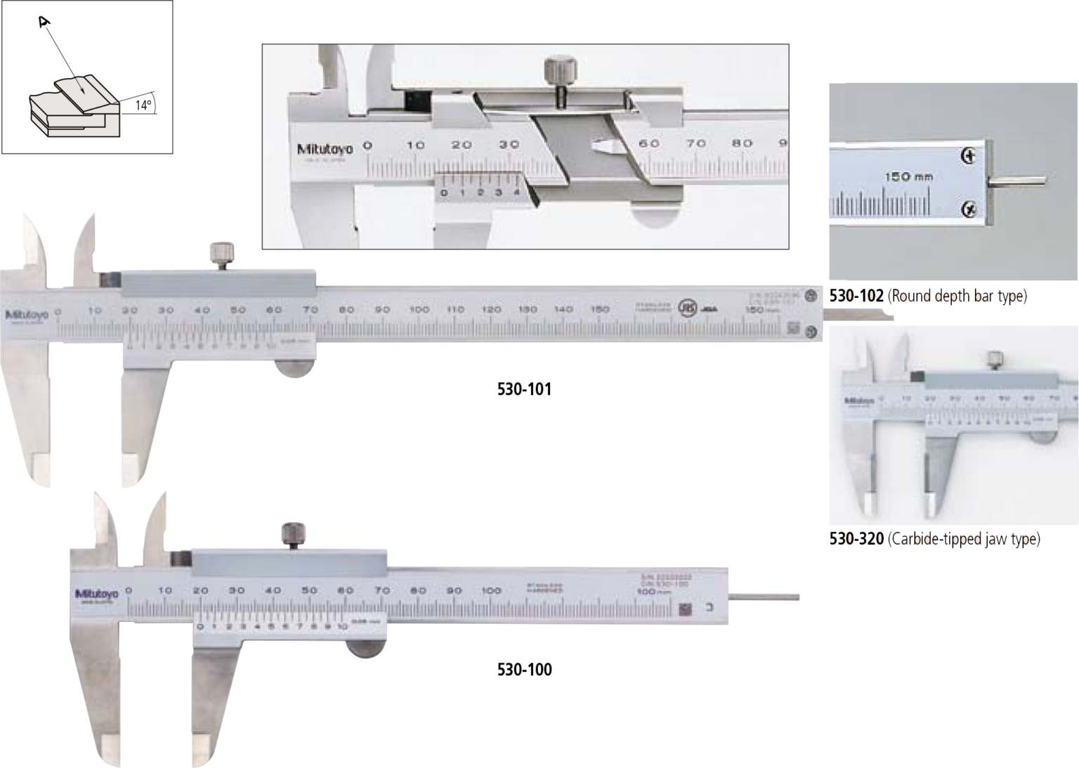 Mitutoyo 530 Standard Vernier Caliper | Gokul Traders